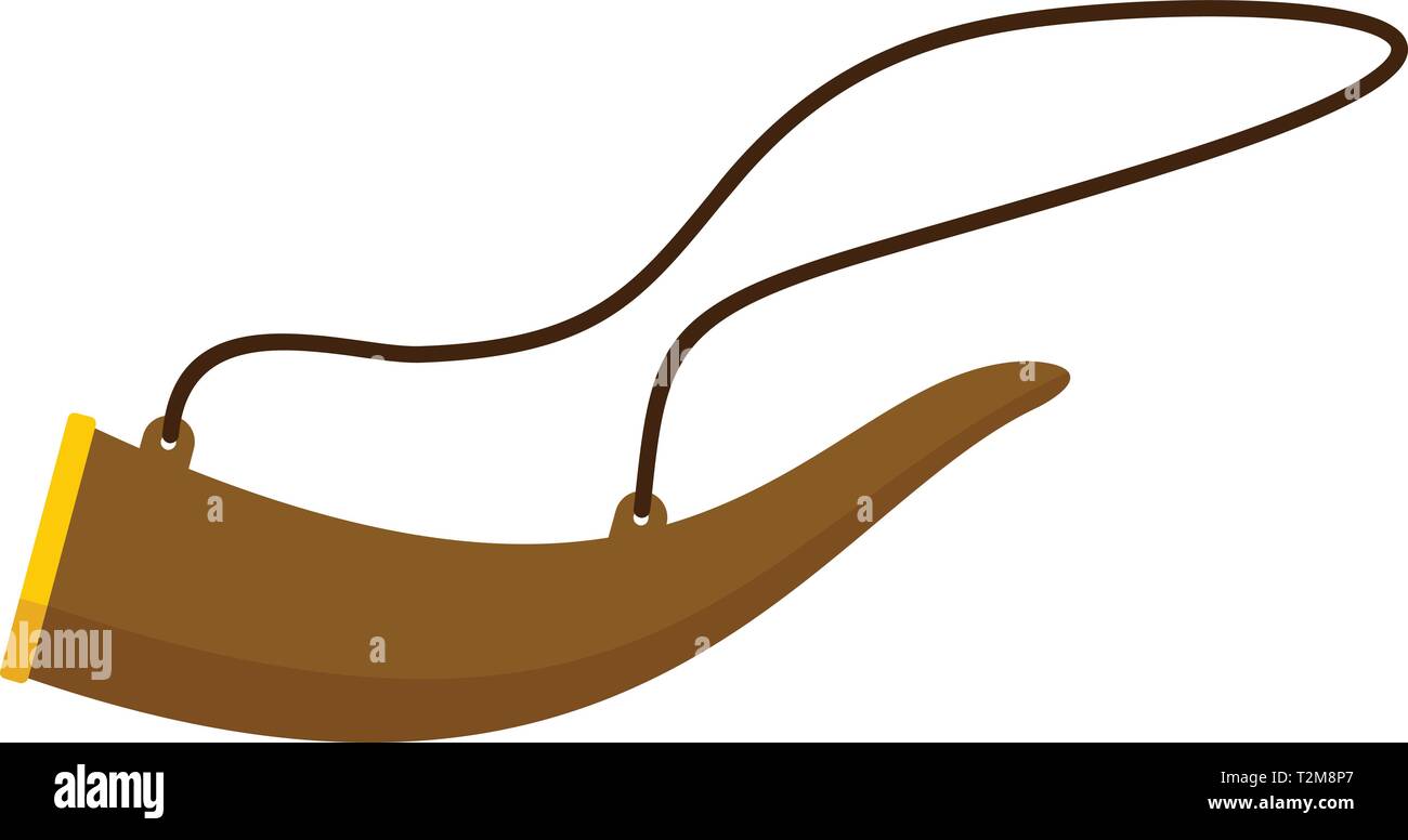Hunting horn icon. Flat illustration of hunting horn vector icon for ...