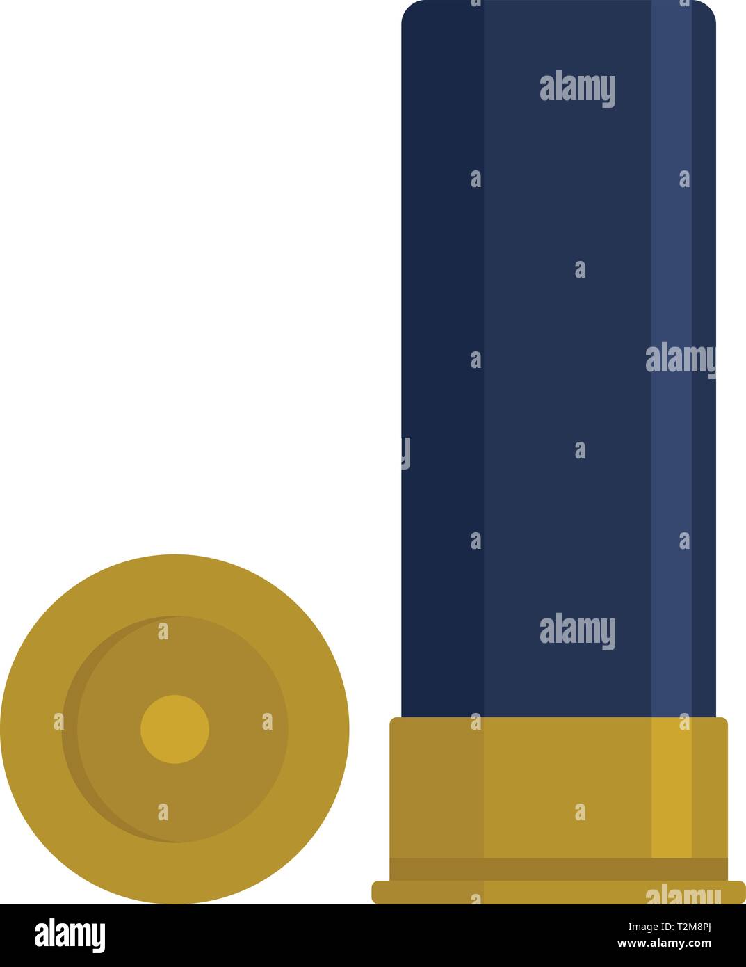 Shotgun cartridge shell icon. Flat illustration of shotgun cartridge ...