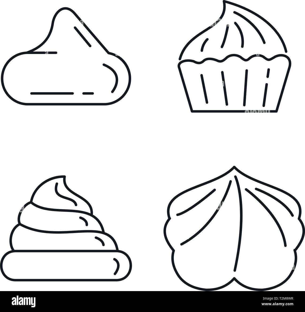 Meringue Pastry Stock Vector Images Alamy