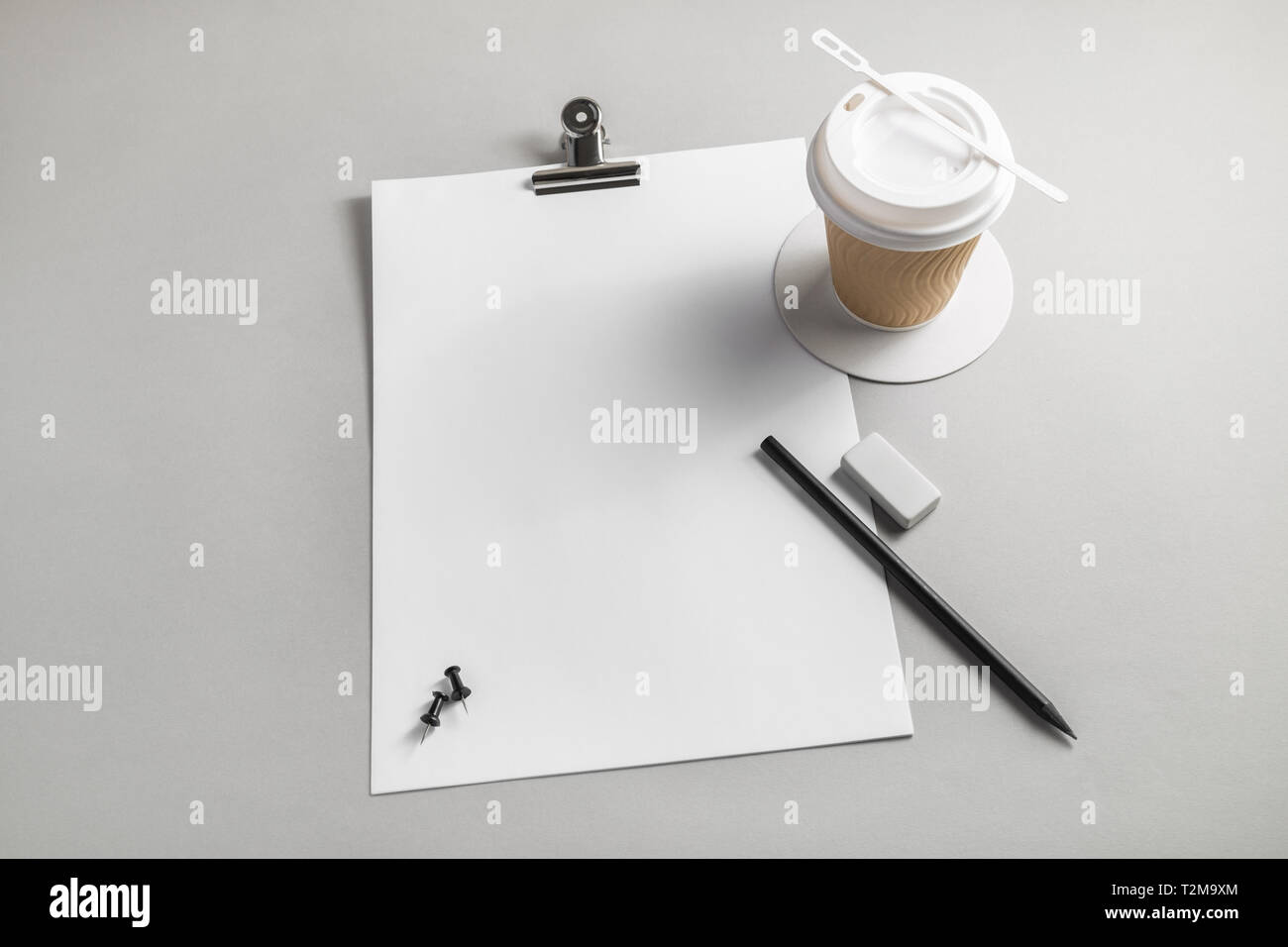 Blank stationery template on paper background. For graphic designers ...