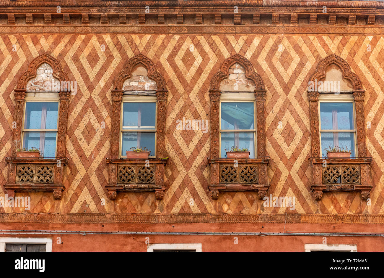 Italy, Venice, view of palace in typical Venetian style Stock Photo - Alamy