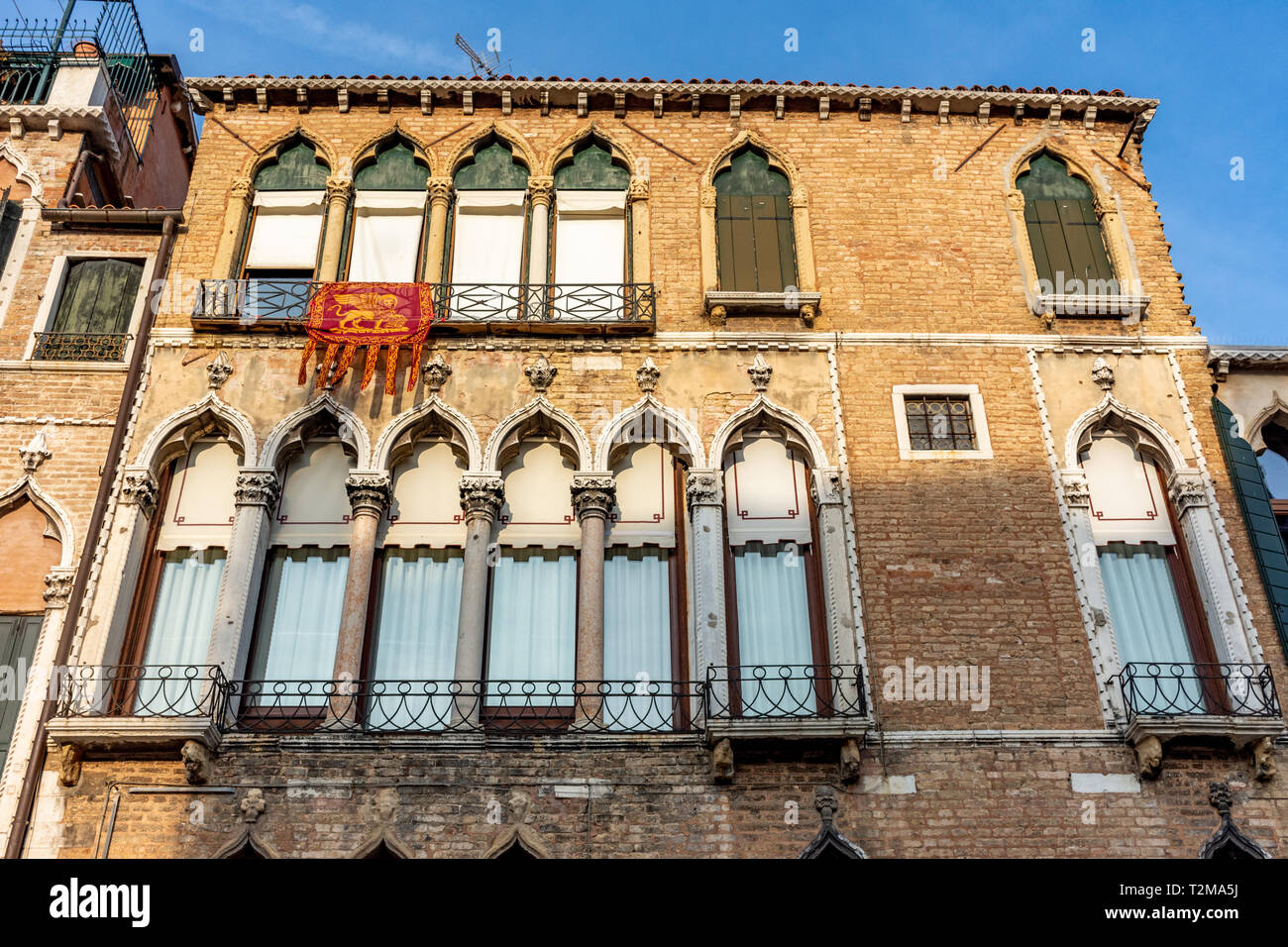 Italy, Venice, view of palace in typical Venetian style Stock Photo - Alamy