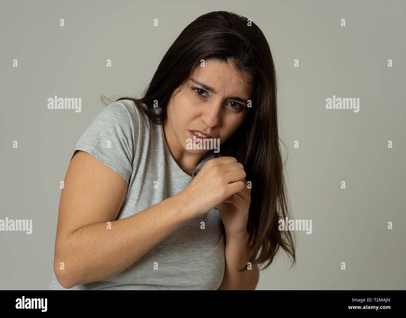 Woman Fear Face Petrified High Resolution Stock Photography and Images ...