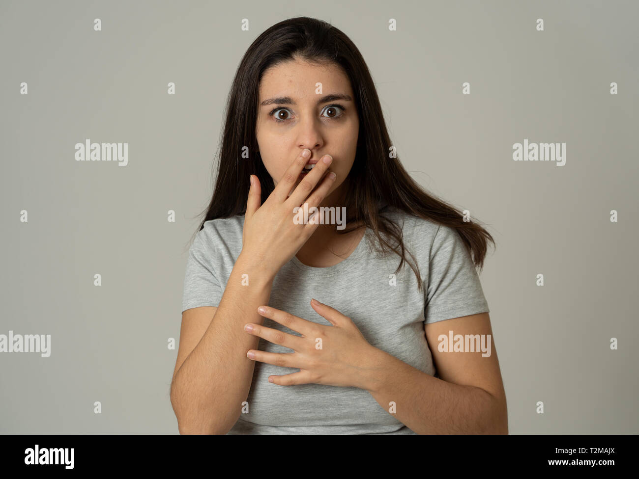 Woman Fear Face Petrified High Resolution Stock Photography and Images ...