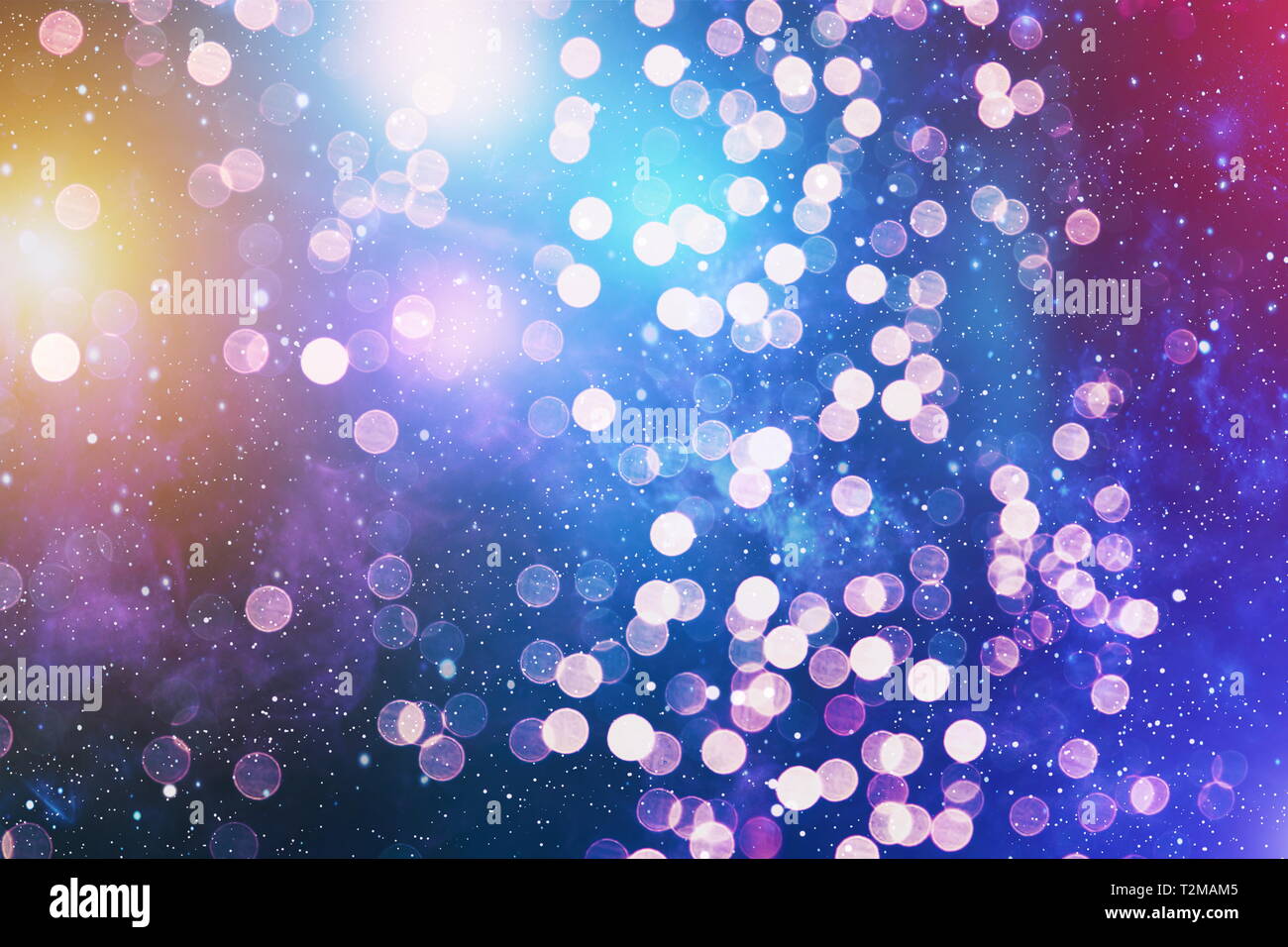 Christmas light background. Holiday glowing backdrop. Defocused ...