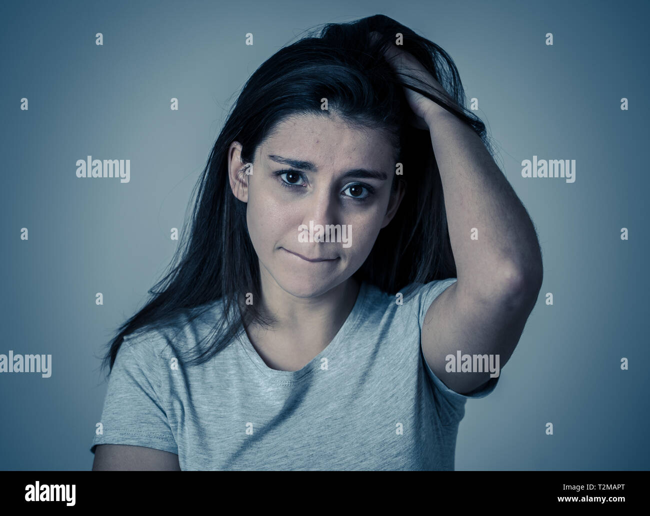 Portrait women moody close up hi-res stock photography and images - Alamy