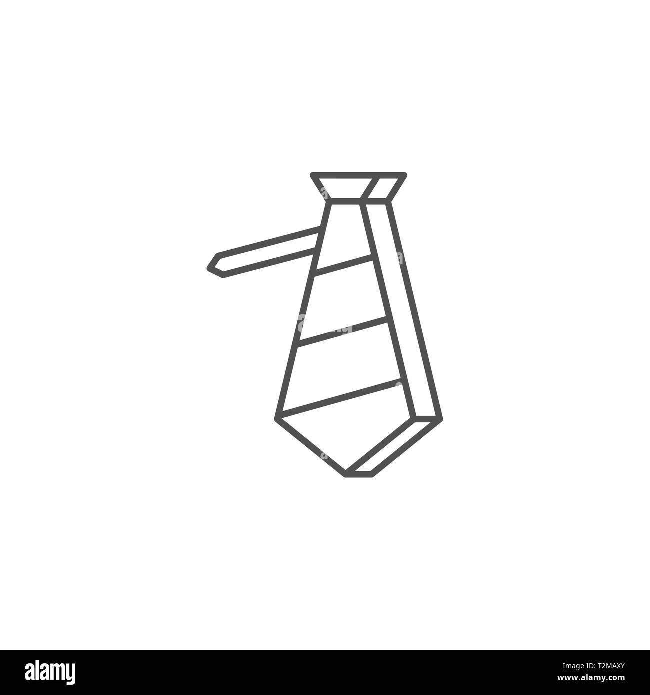Necktie Icon. Necktie Related Vector Line Icon. Isolated on White ...