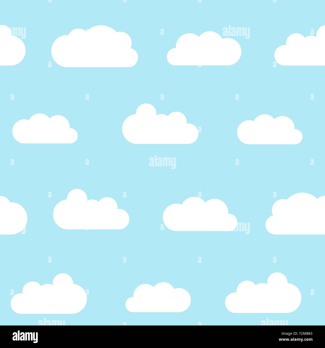 Clouds background - seamless cloud texture vector illustration Stock ...
