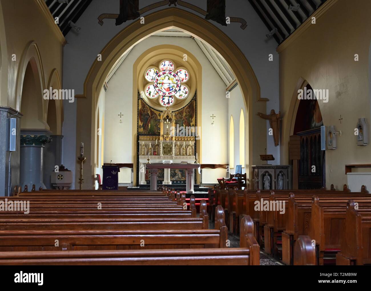 Interior of St Anne's Catholic Church, Buxton, Derbyshire Stock Photo ...