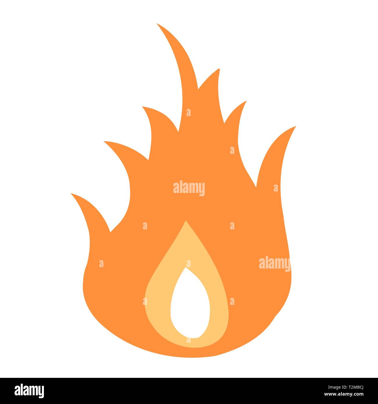 Simple fire icon - vector fire illustration design element Stock Vector ...