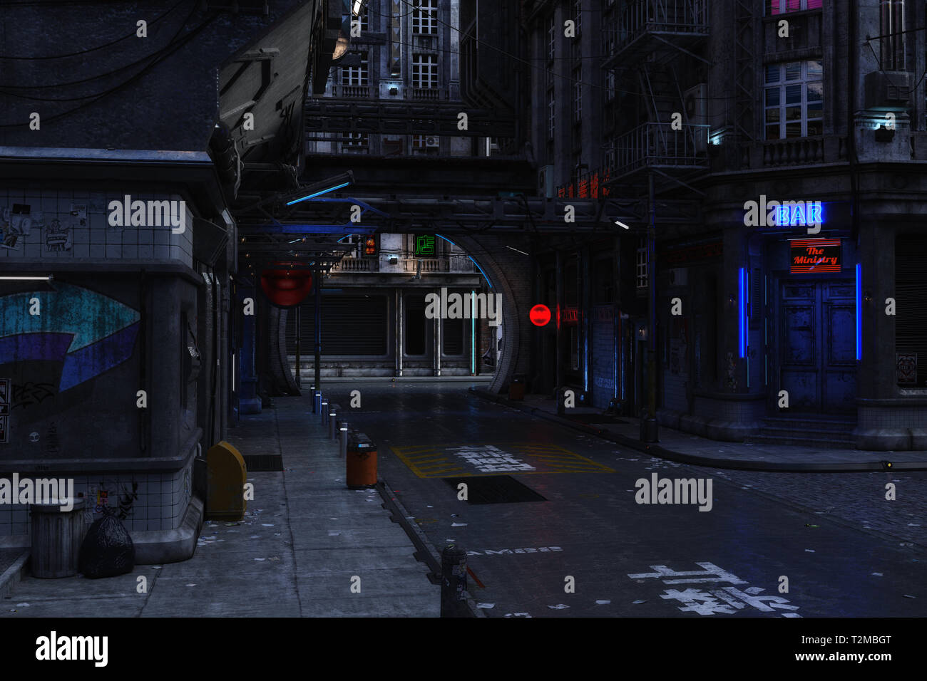 Scary sinister street scene hi-res stock photography and images - Alamy