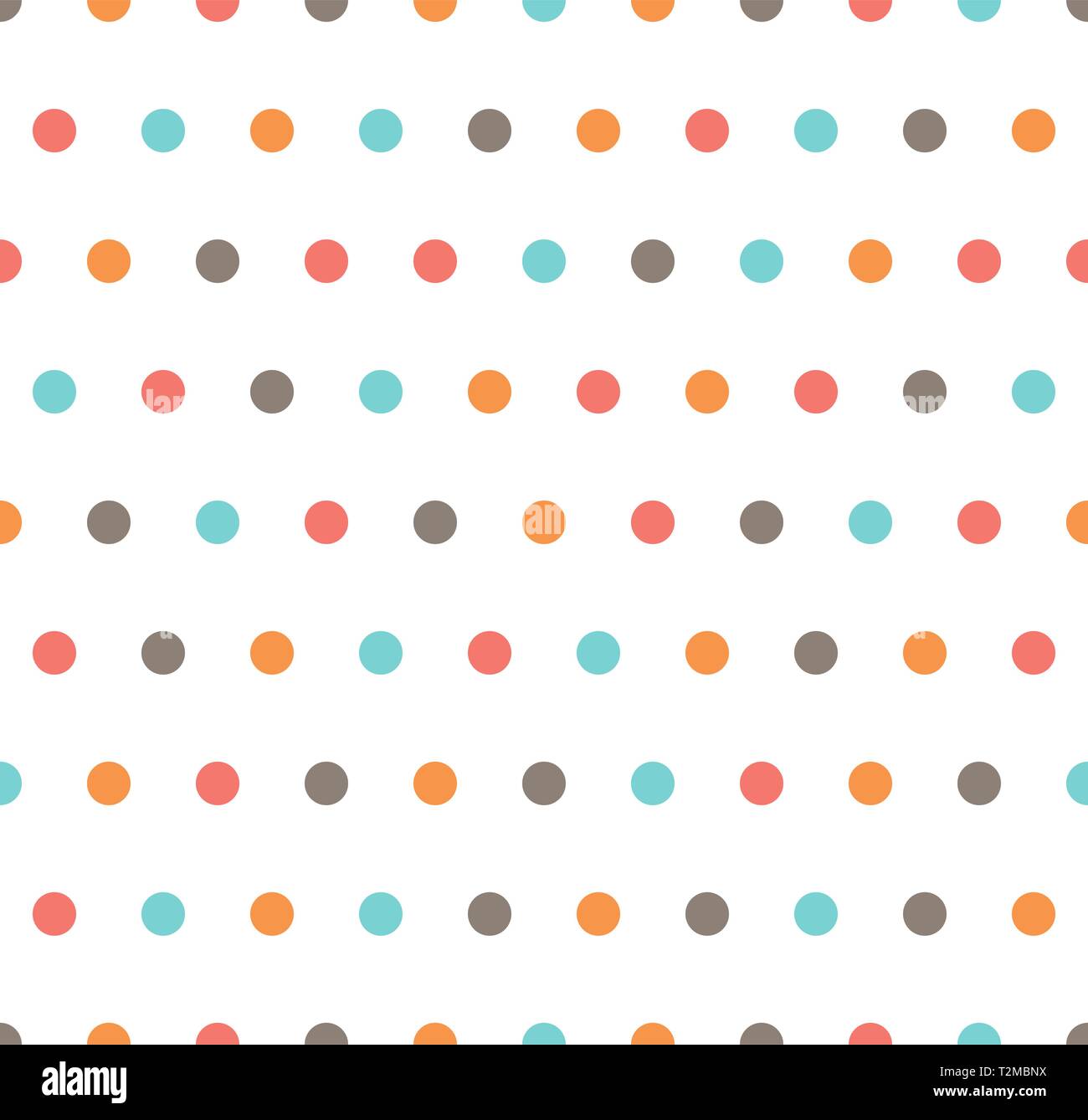 Colorful polka dots pattern - seamless vector ornament. Fabric design ...