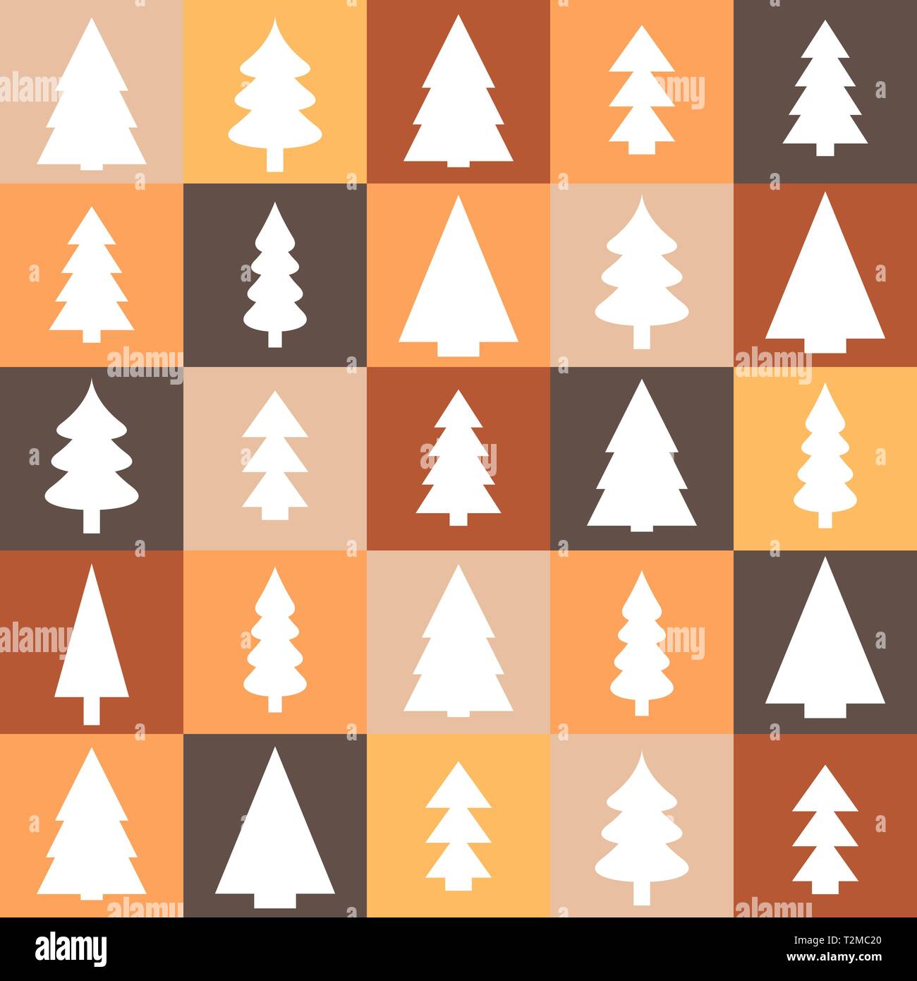 Christmas tree background - seamless texture illustration. Patchwork ...