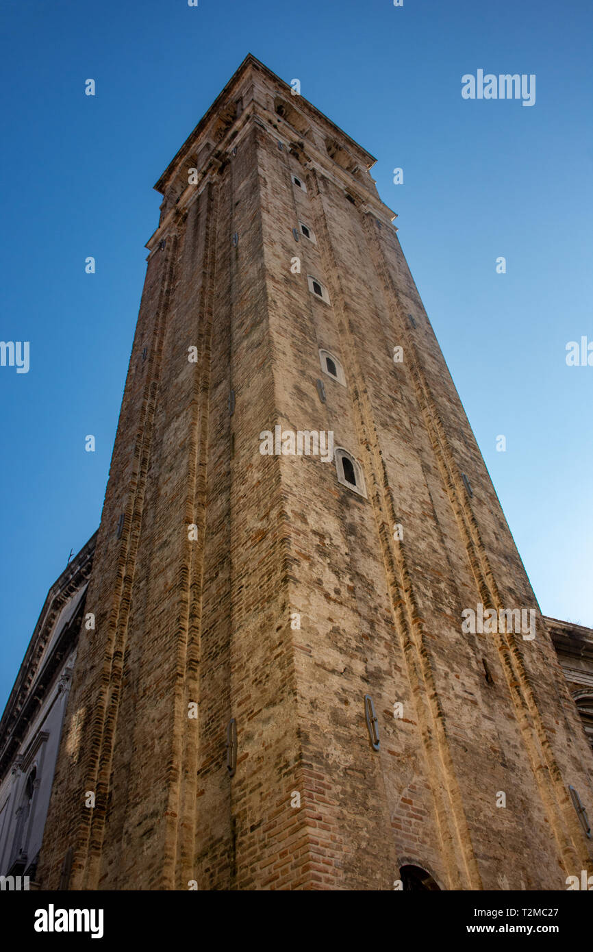 Italy, Venice, ancient tower in a town square Stock Photo - Alamy