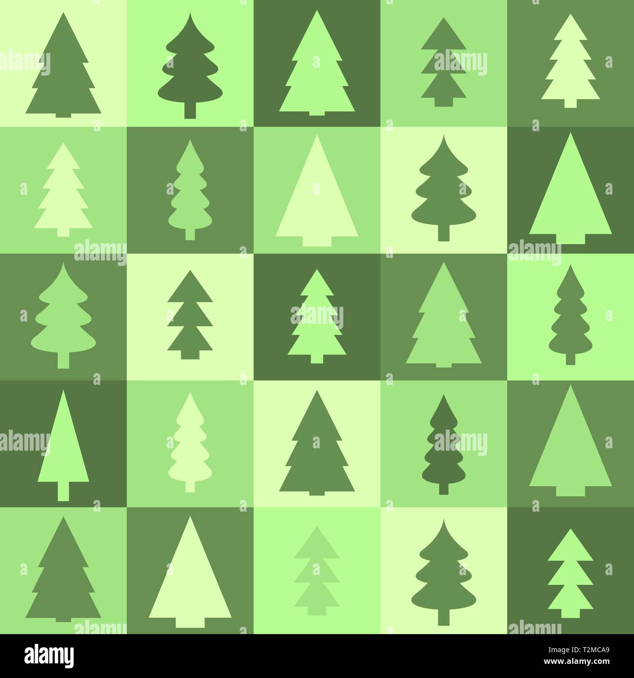 Christmas tree green background - seamless texture illustration Stock ...