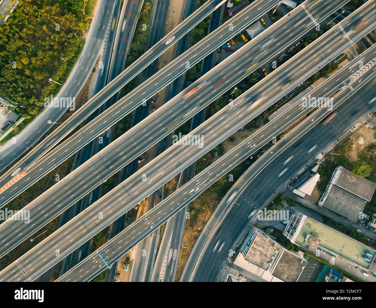 Top view on overpass driving hi-res stock photography and images - Alamy