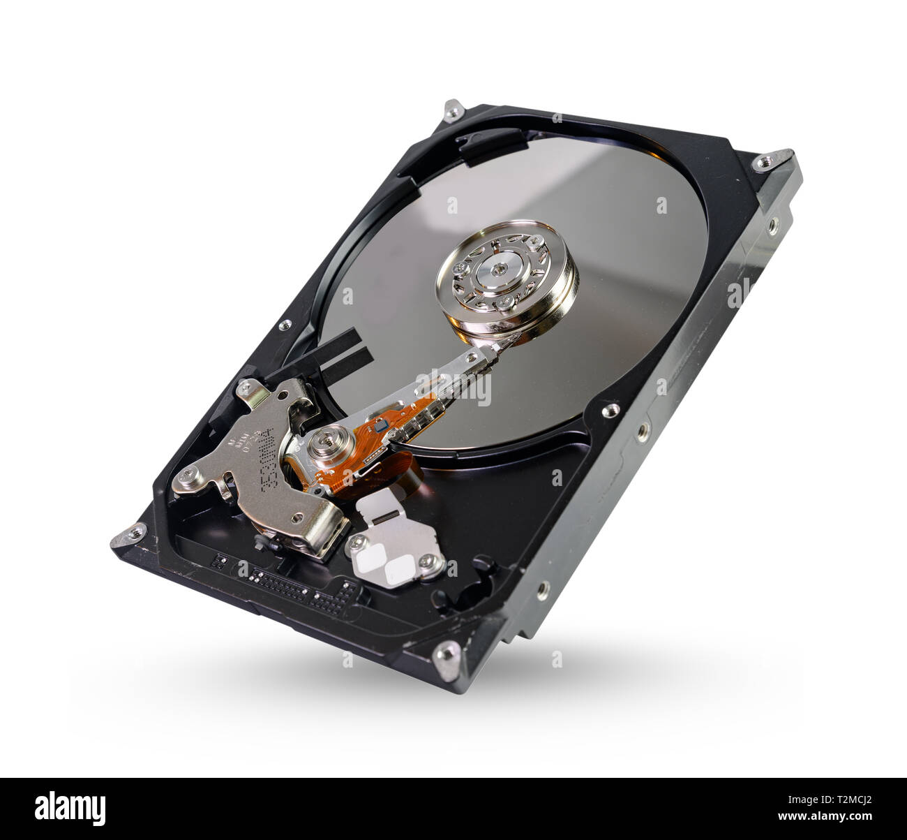 hard disk , HDD , drive with sata 6 gb isolated on white background with clipping path Stock ...