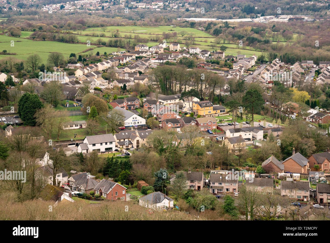 Flying over beautiful rural residential hi-res stock photography and ...