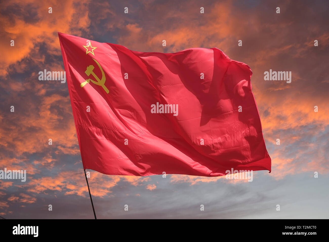 Soviet Flag Waving