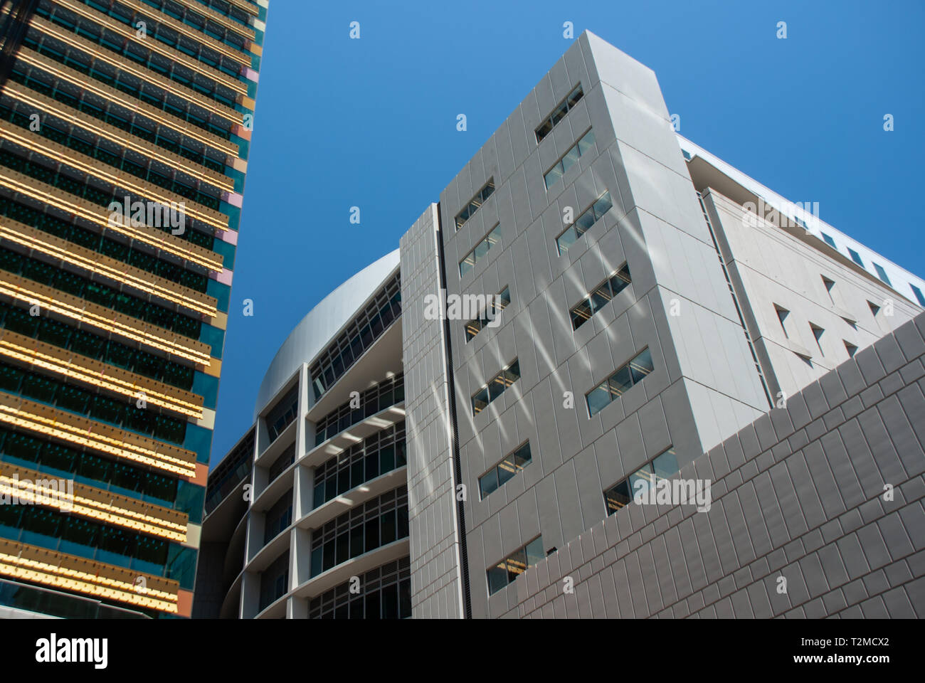 Brisbane CBD high rises against a clear blue sky Stock Photo - Alamy