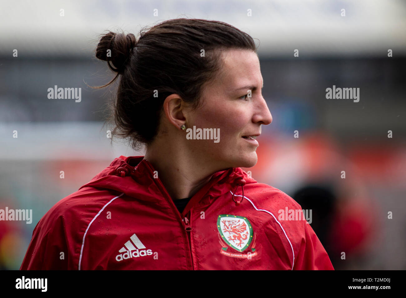 Helen Ward of Wales Women trains at Rodney Parade ahead of the Wales v ...