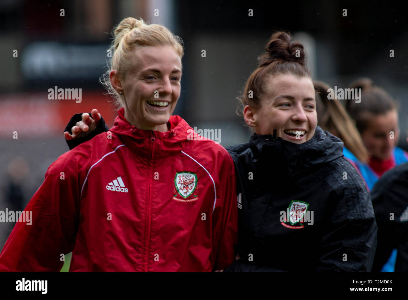 Sophie Ingle of Wales Women trains at Rodney Parade ahead of the Wales ...