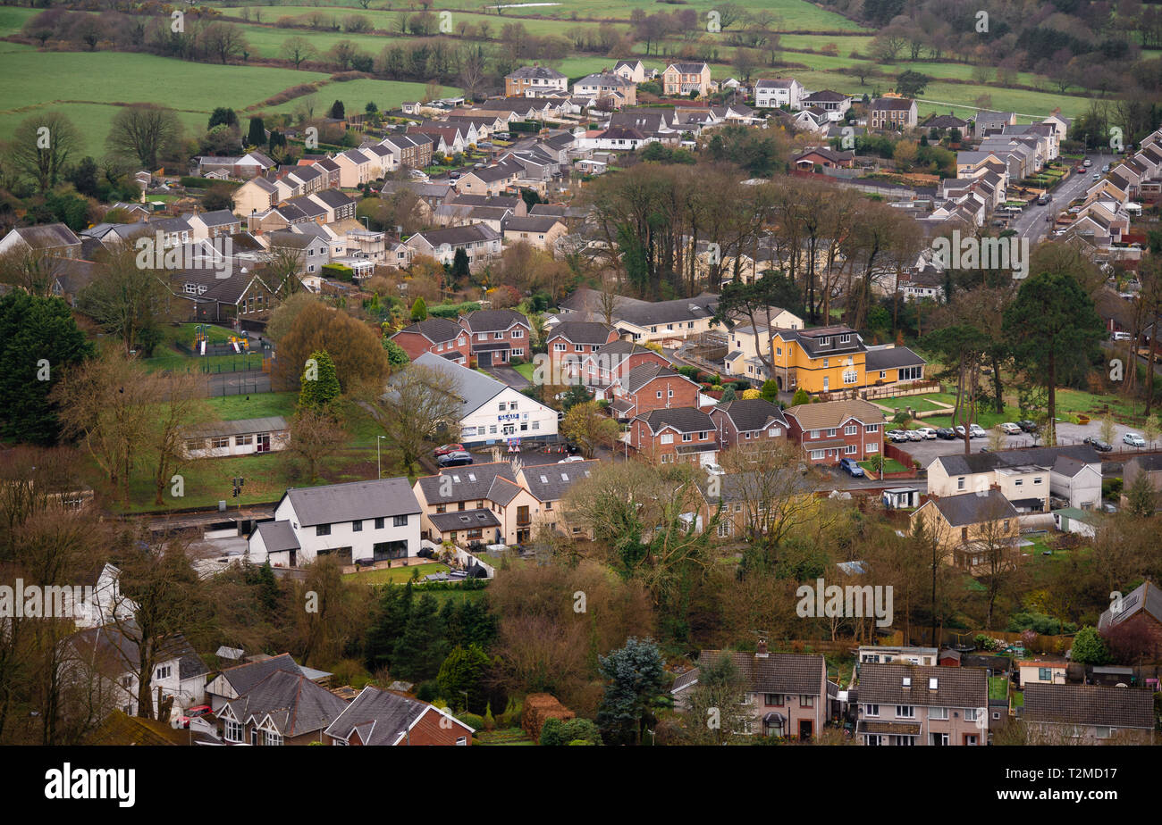 Aerial view townhouse village hi-res stock photography and images - Alamy