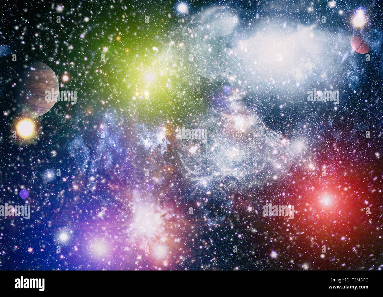 space many light years far from the Earth. Elements of this image ...