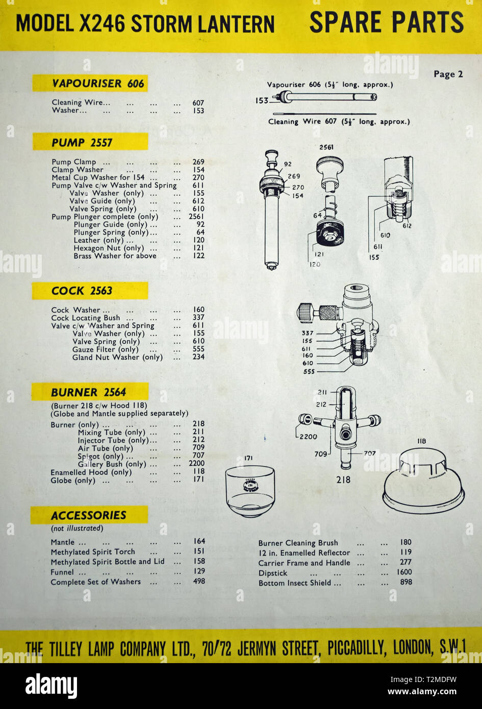 Tilley X246 Storm Lantern spare parts Stock Photo - Alamy