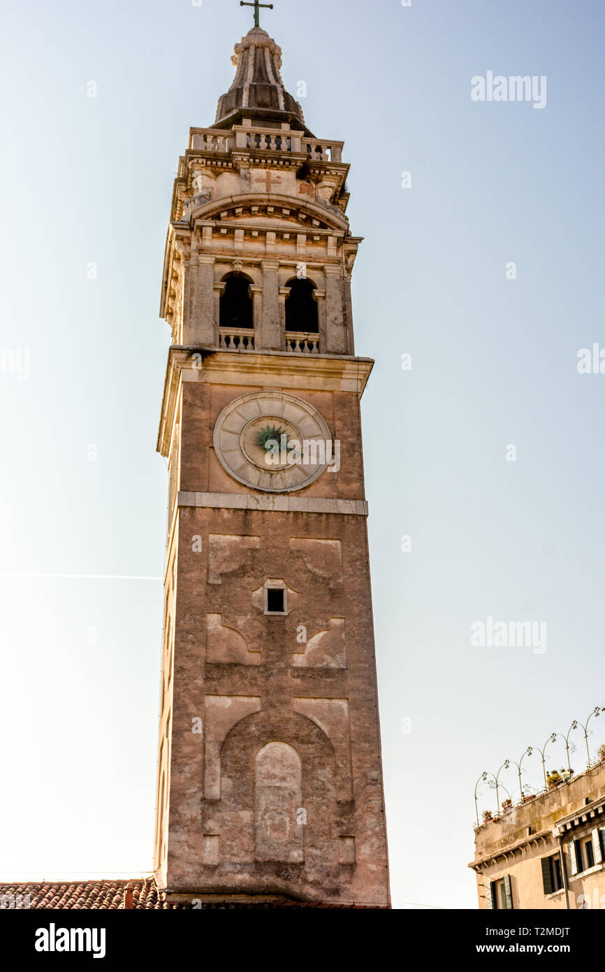Italy, Venice, details and view of buildings in typical Venetian style ...