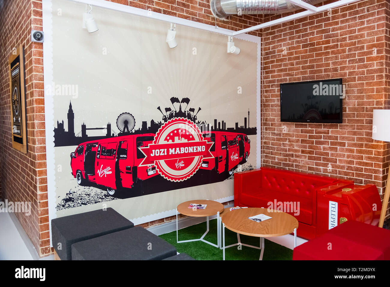 Johannesburg, South Africa - October 03 2013: Inside Interior of a ...