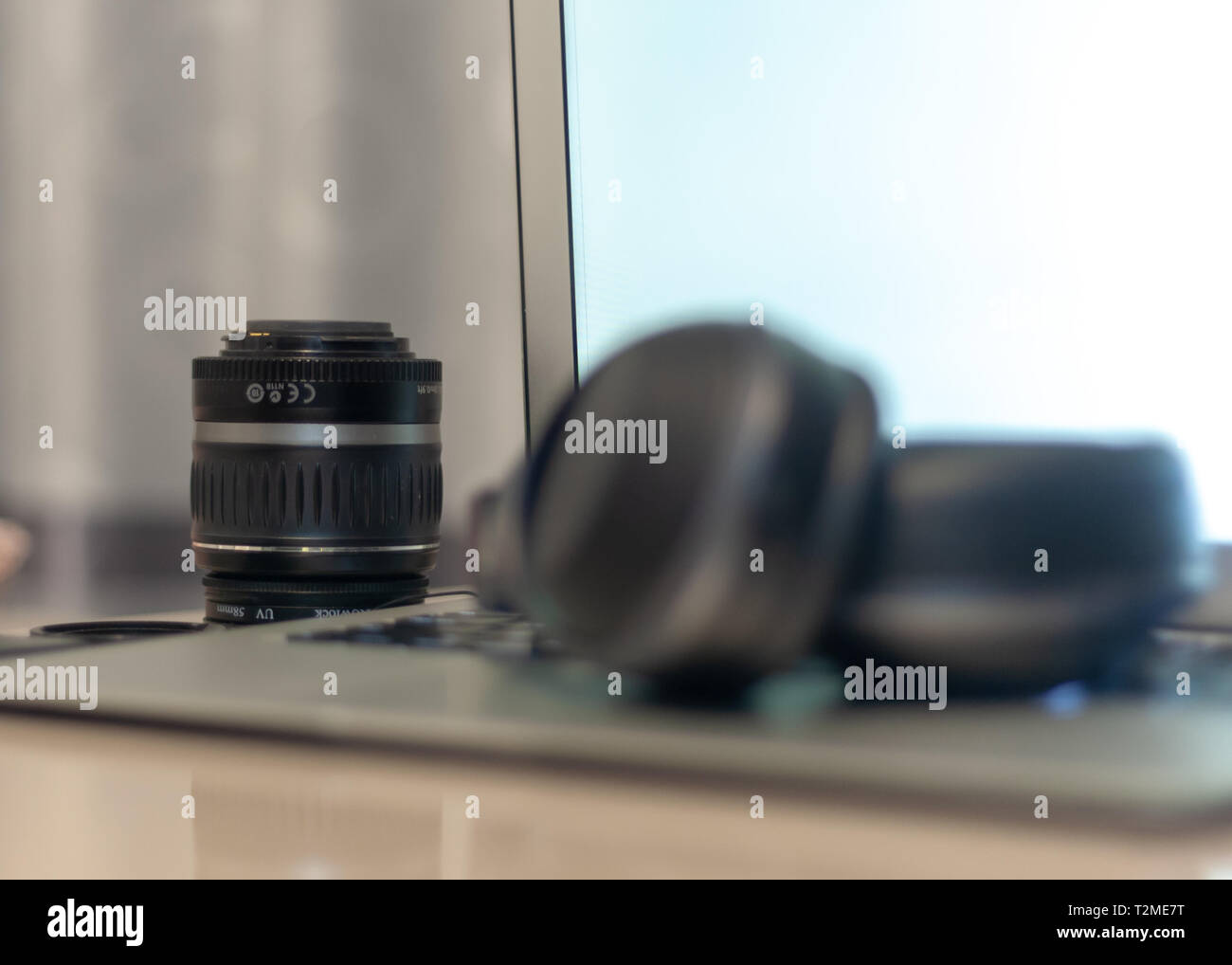 Desktop of Content Creator Stock Photo - Alamy