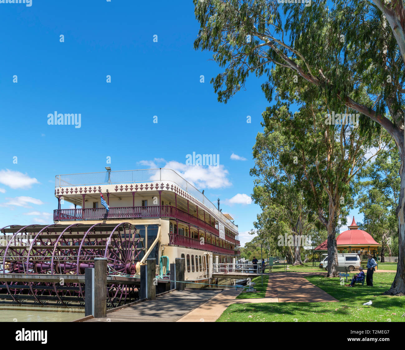 Murray River, Australia. The paddle boat Murray Princess moored at ...