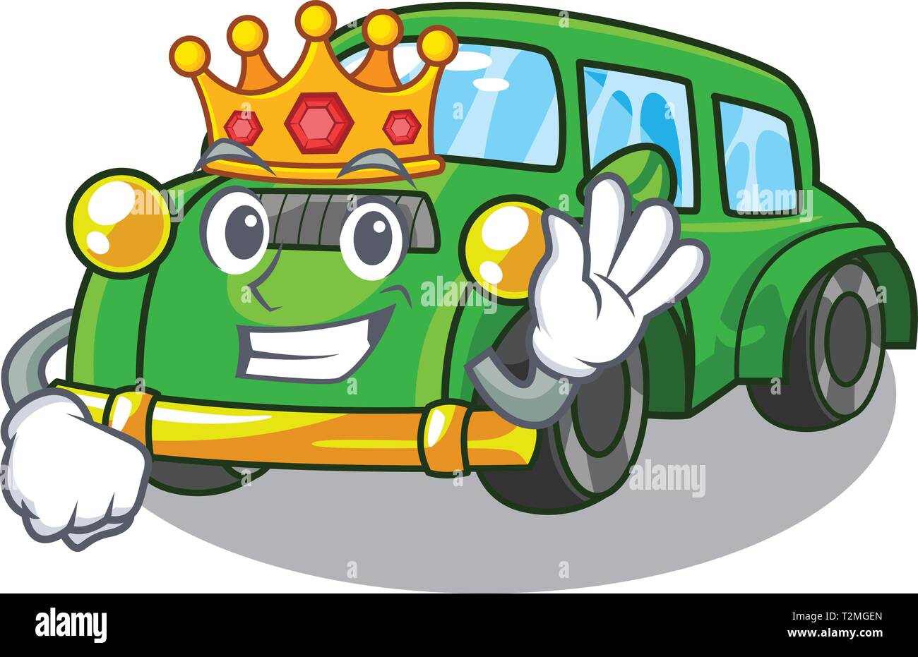 King classic car toys in cartoon shape vector illustration Stock Vector ...