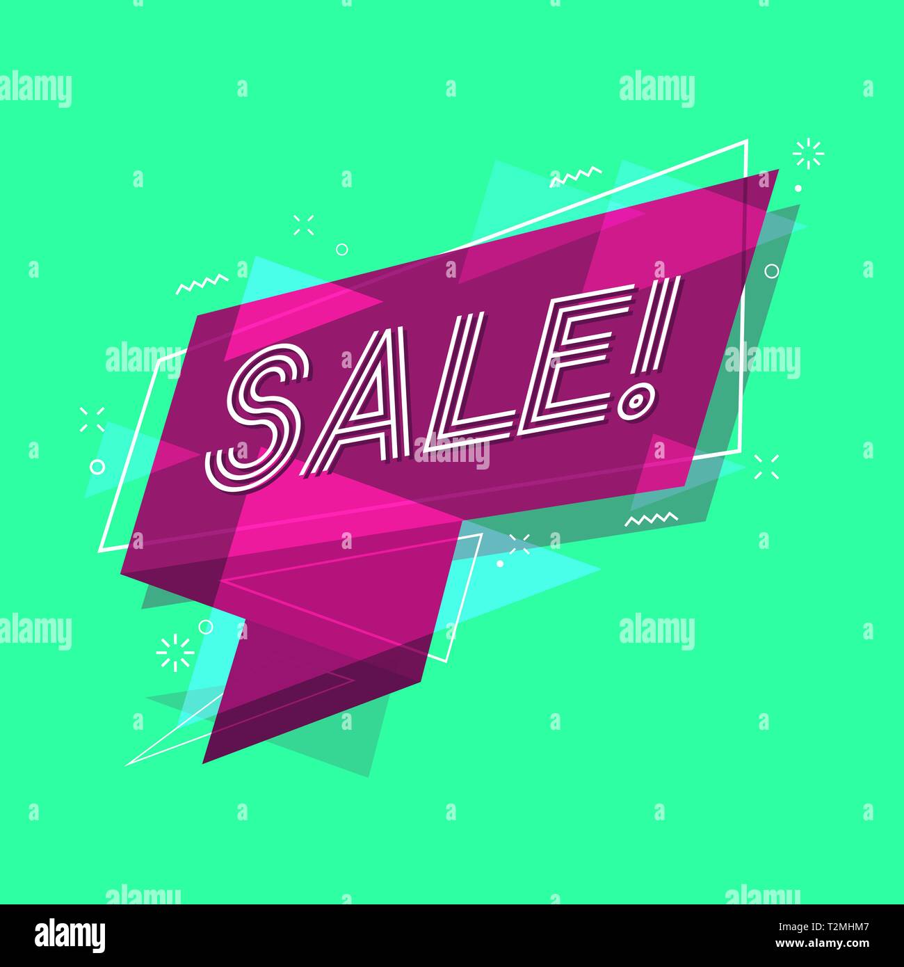 Sale banner flat style. Sale ribbon banner Stock Vector Image & Art - Alamy