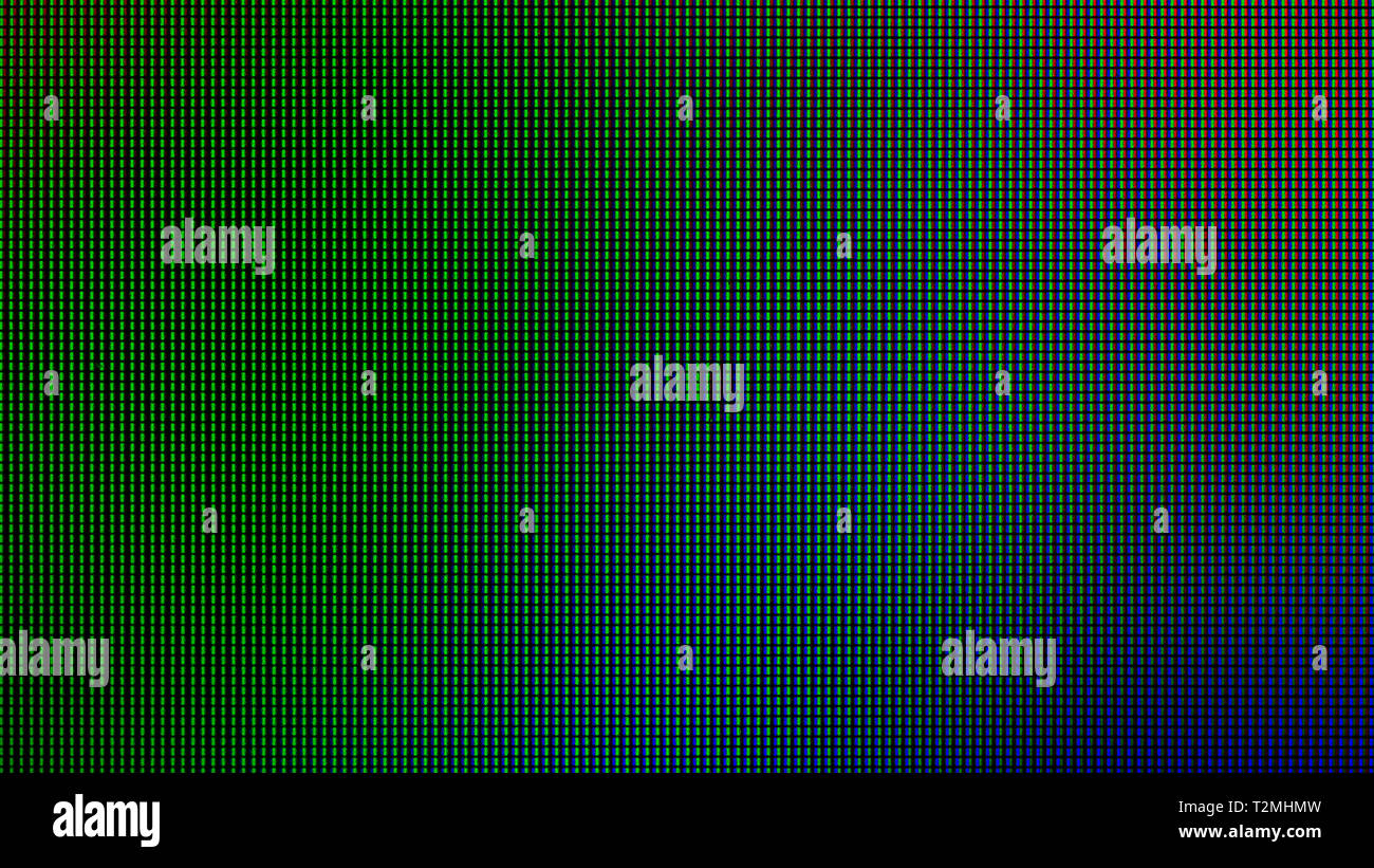 LED lights from LED computer monitor screen display panel for graphic ...