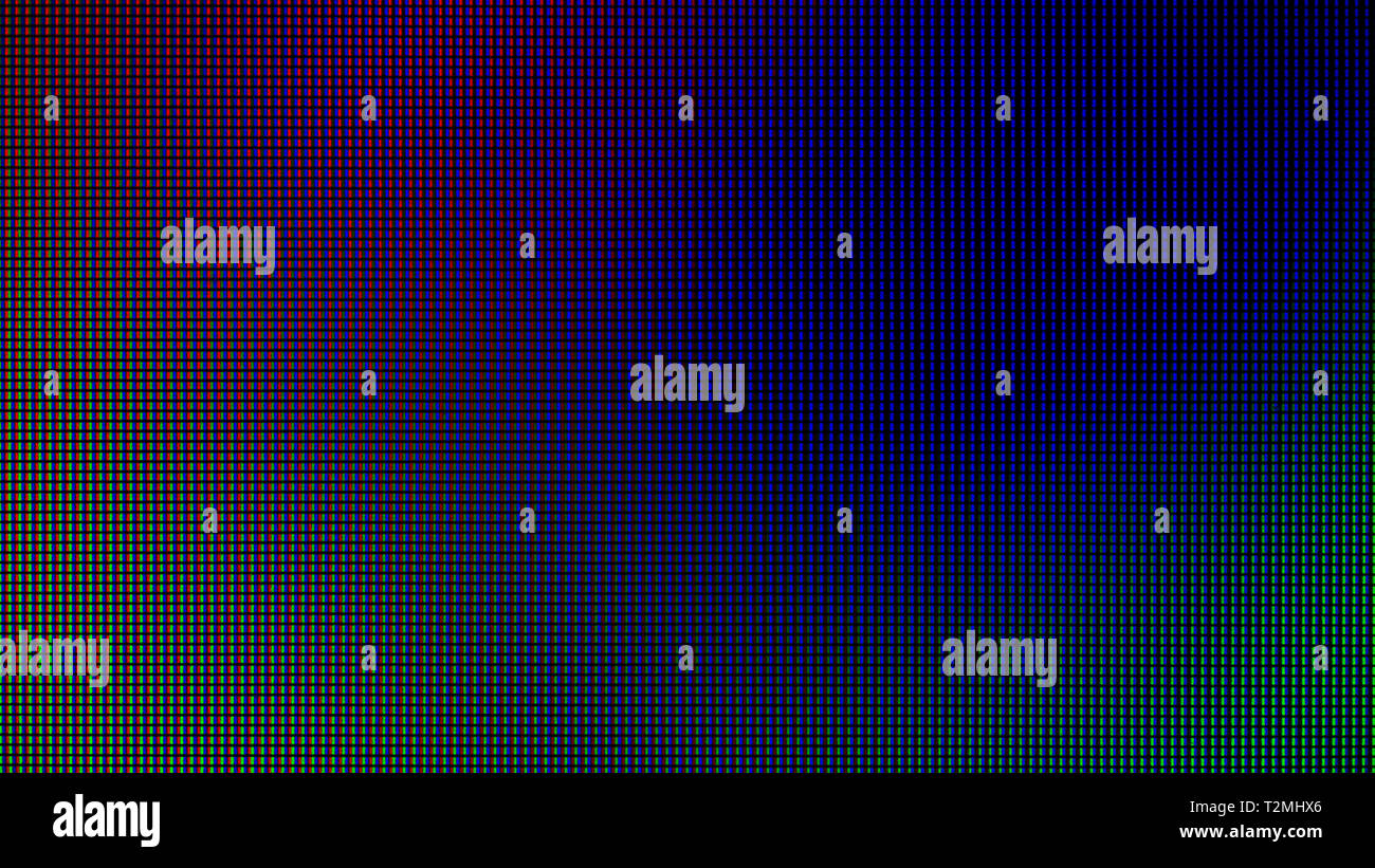 LED lights from LED computer monitor screen display panel for graphic ...