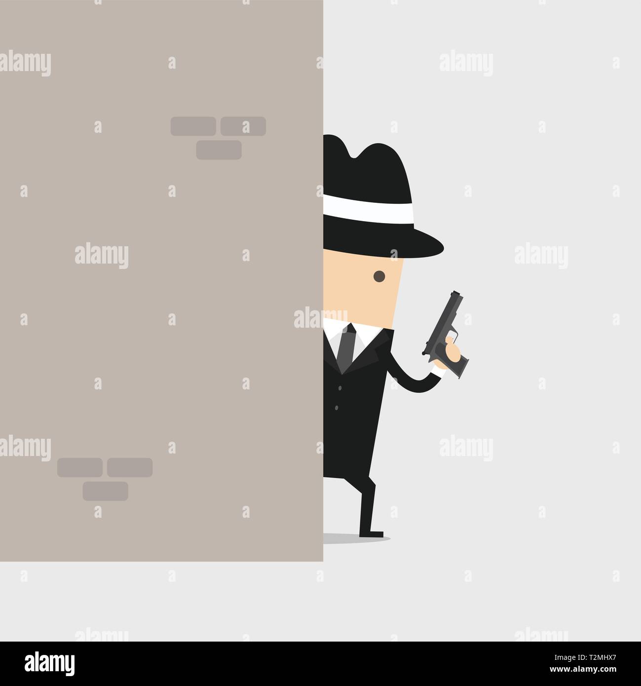Funny detective clipart Stock Vector Images - Alamy