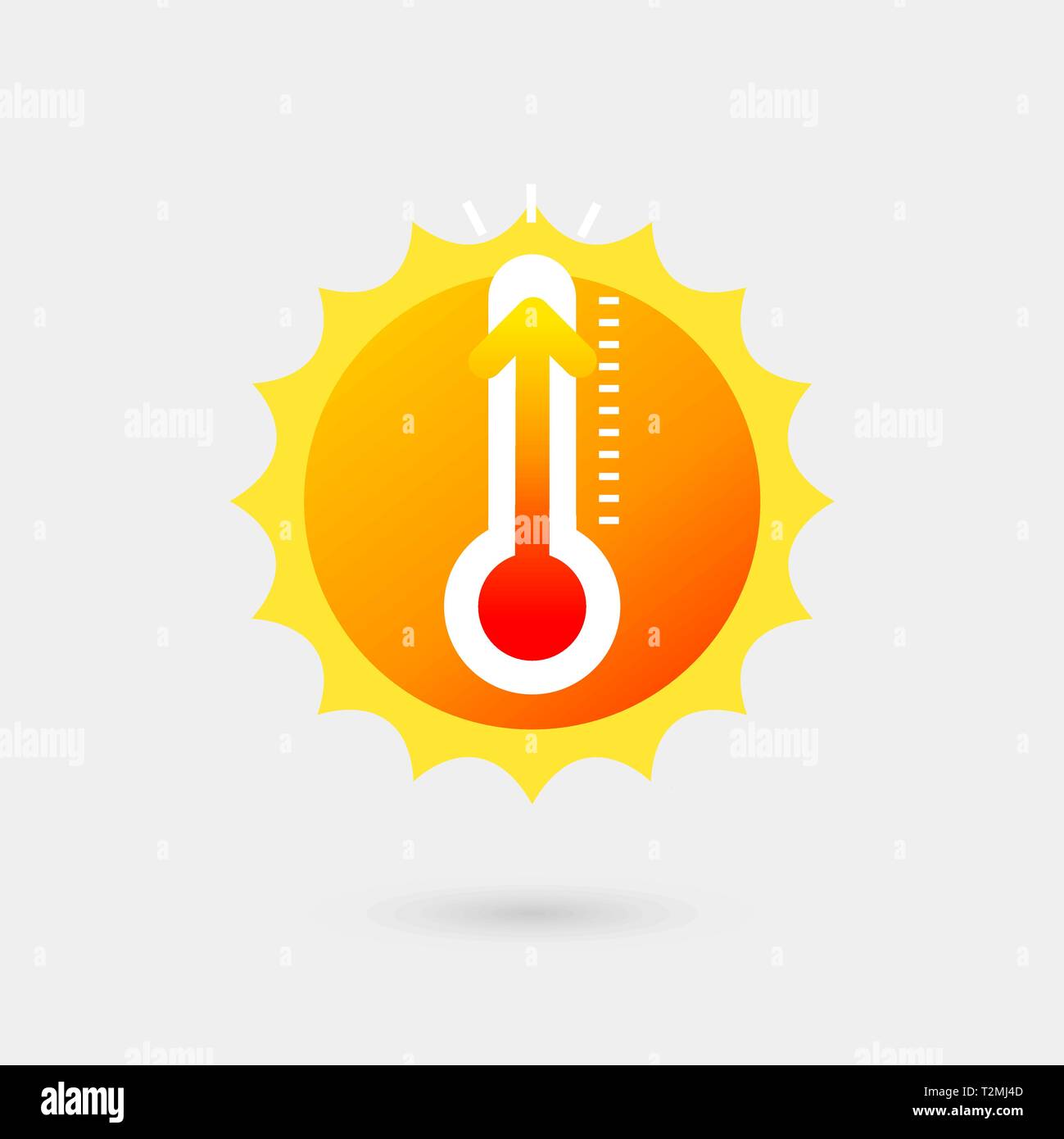 Sun with thermometer Stock Vector Image & Art - Alamy