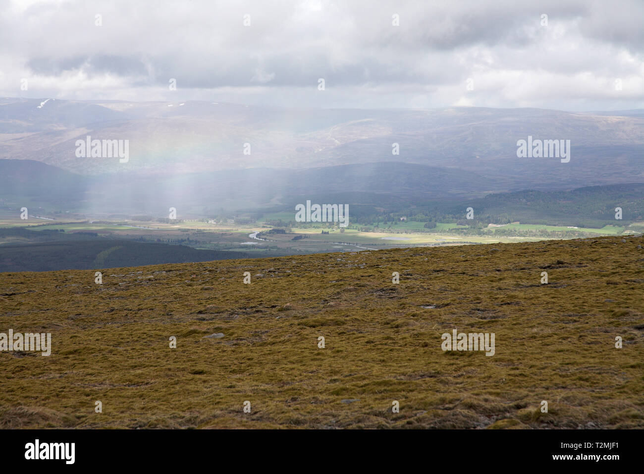 Loch Insh and the Insh Marshes RSPB Reserve from Carn Ban Mor Highland ...