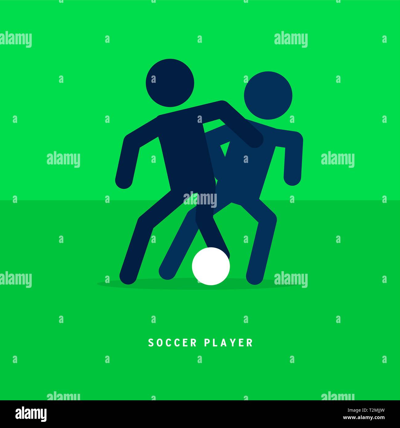 Stick Figures of Soccer or Football Players Stock Vector Image & Art ...