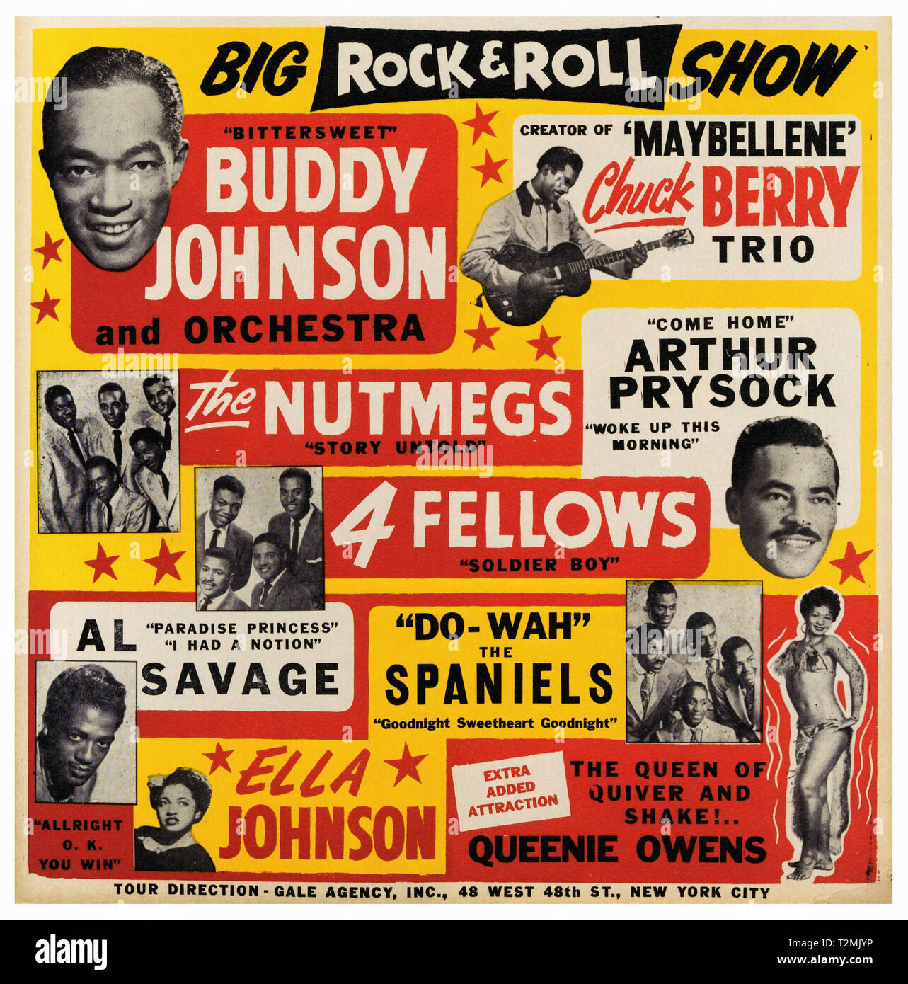 Buddy Johnson, Chuck Berry - Vintage concert poster Stock Photo - Alamy