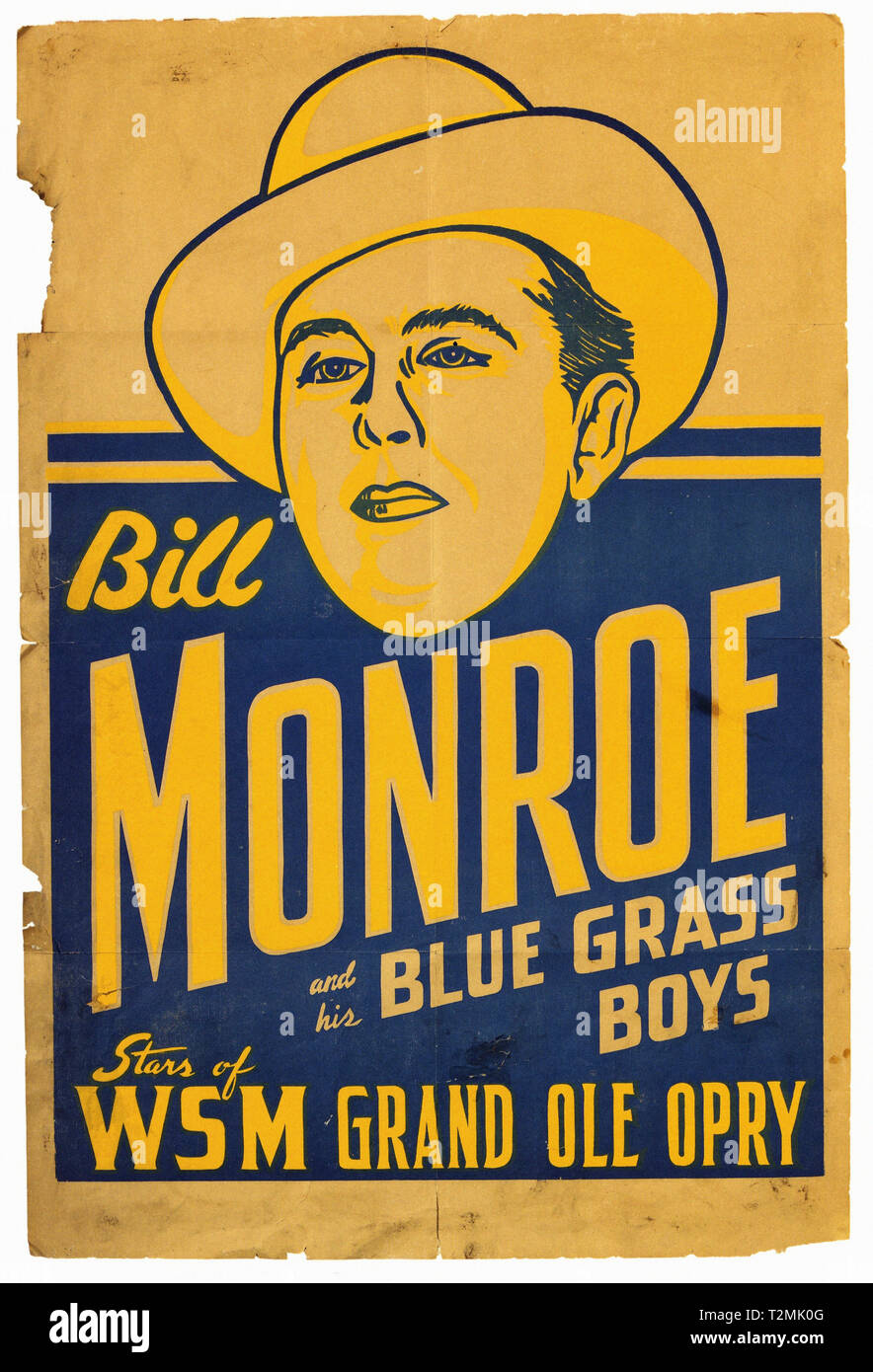 Bill Monroe - Vintage concert poster Stock Photo - Alamy