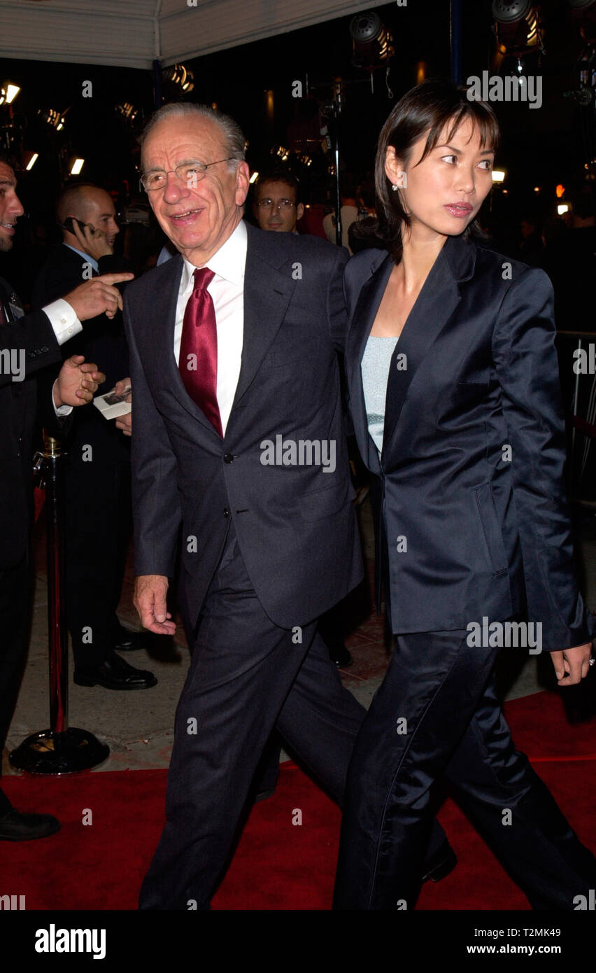 LOS ANGELES, CA. December 07, 2000: Media mogul Rupert Murdoch & Wife ...