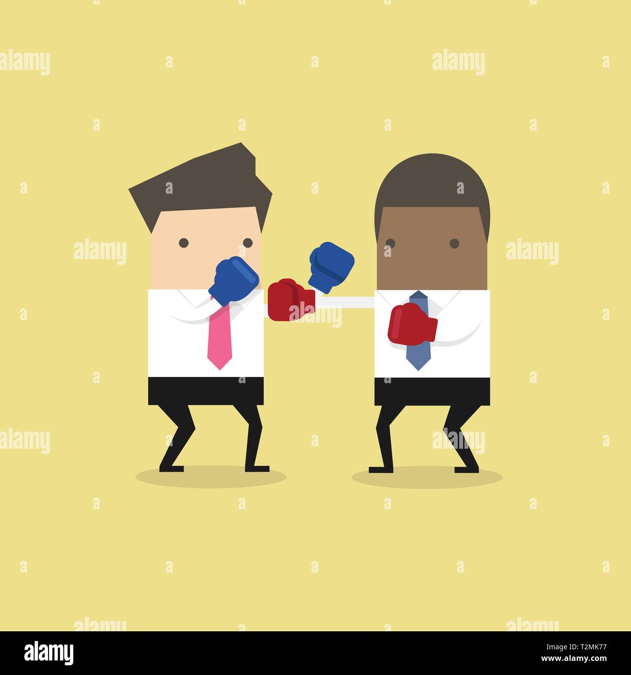 Competition concept boxing gloves Stock Vector Images - Alamy