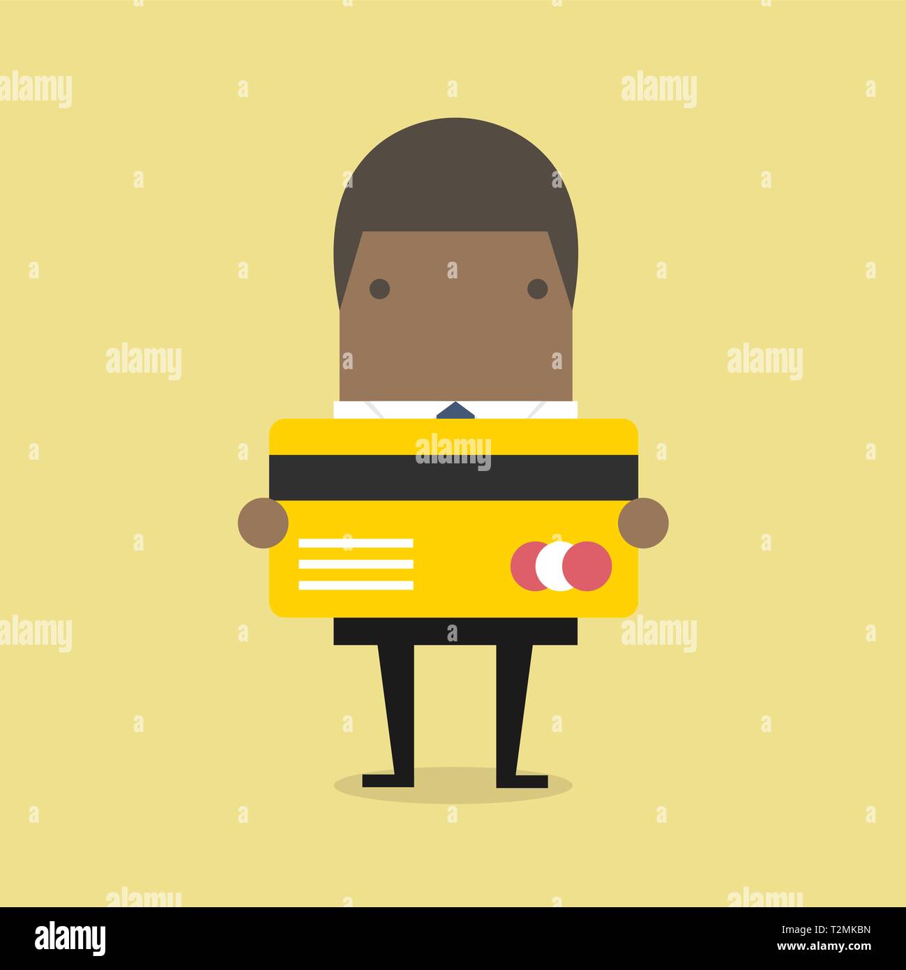 Credit card bill character Stock Vector Images - Alamy