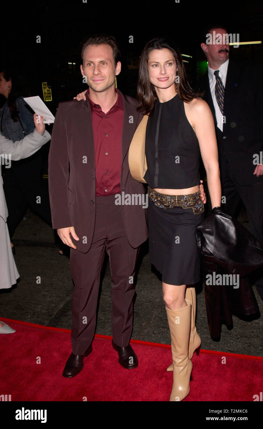 LOS ANGELES, CA. October 22, 2000: Actor Christian Slater & wife at the ...