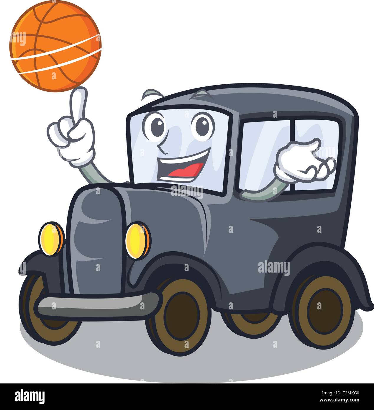 Cartoon Old Fashioned Car Character High Resolution Stock Photography ...
