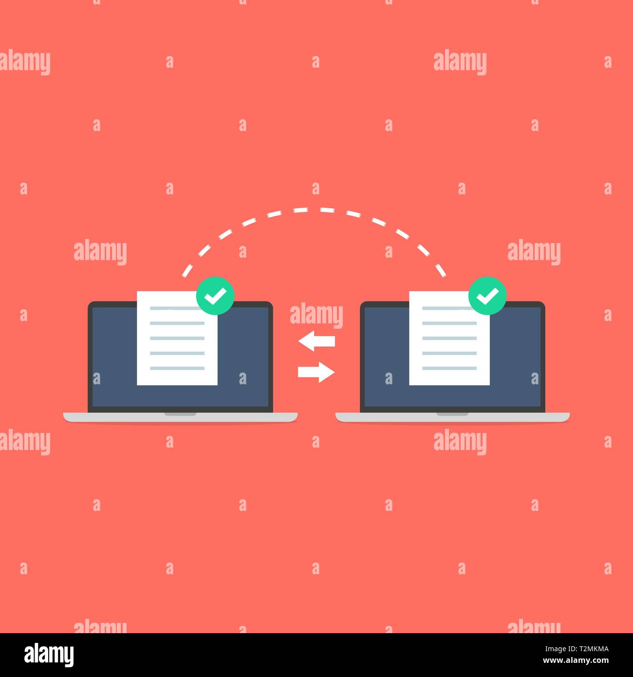 Exchanging notebooks Stock Vector Images - Alamy