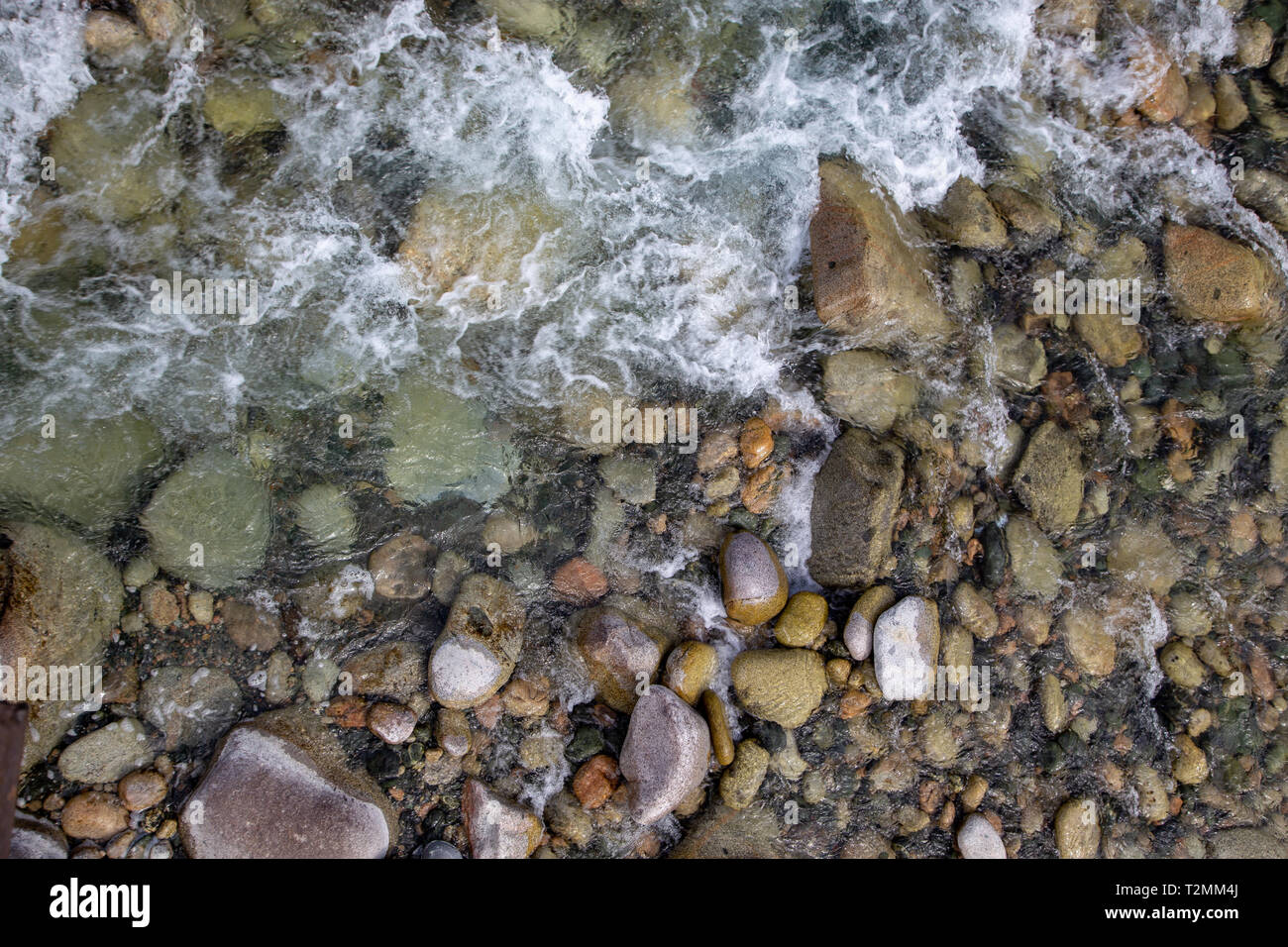 Water in the mountain raging river. Beautiful natural background of ...